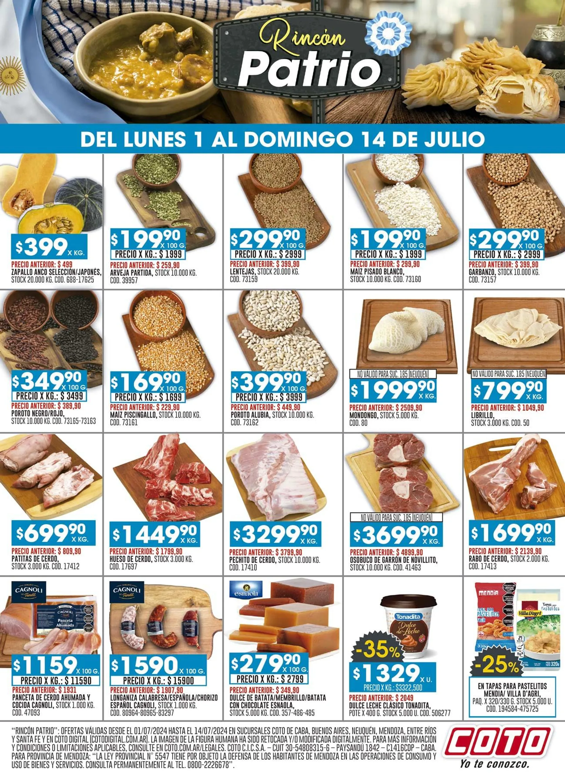 Ofertas Coto disponible hasta el 14 de julio de 2024